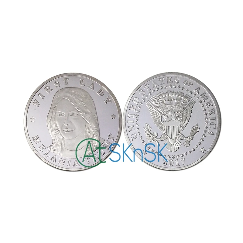 50pcs/lot wholesale newest United States First Lady Melania Trump coin ...