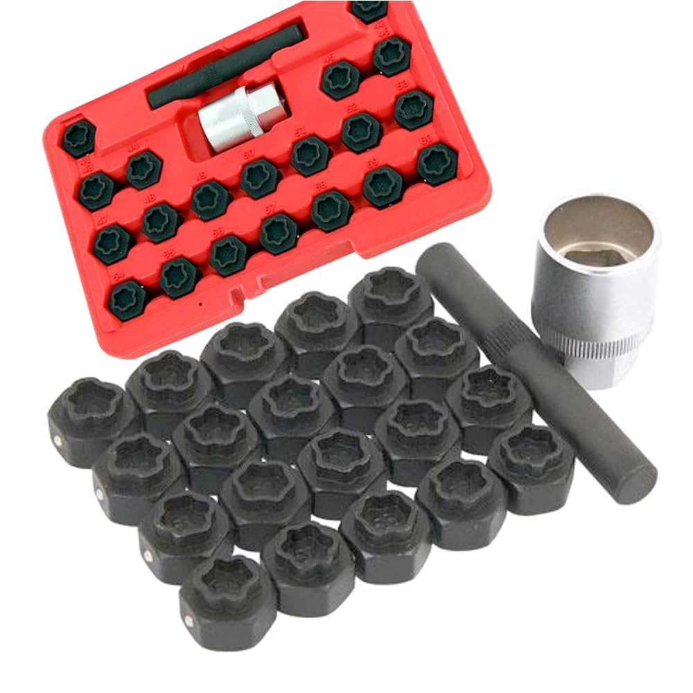 22Pc Wheel Locking Nut Key Socket Sets For BMW 1 3 5 6 & 7 Series 1/2 ...