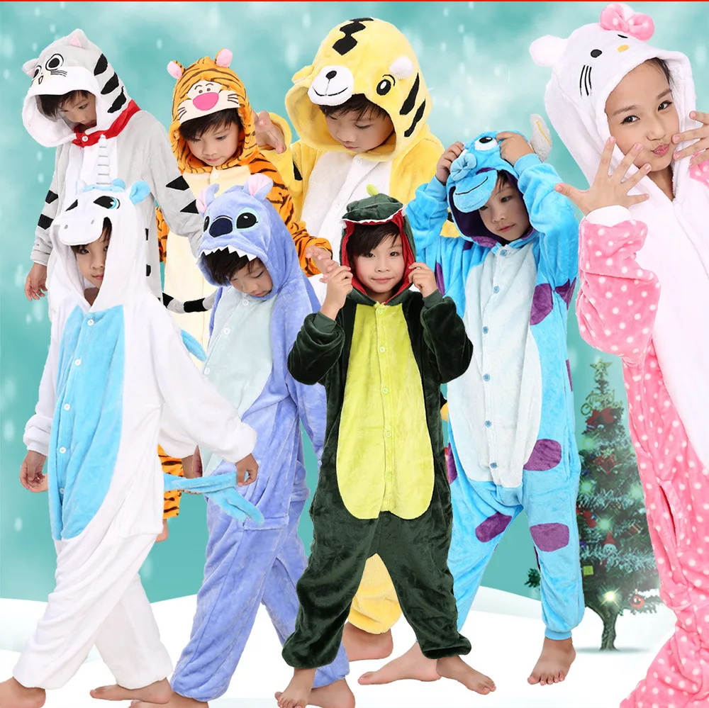 Children Kids Animal Costume Cosplay Clothing Dinosaur Tiger Elephant ...