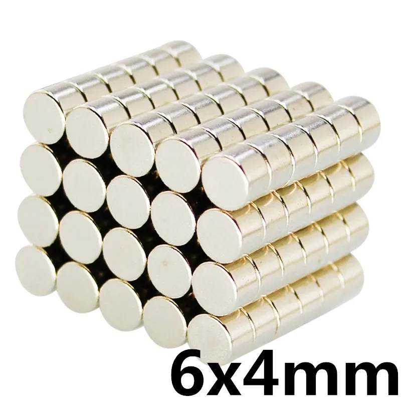 50pcs 6mm x 4mm strong disc magnets 6x4 neodymium magnets 6 * 4 Art ...