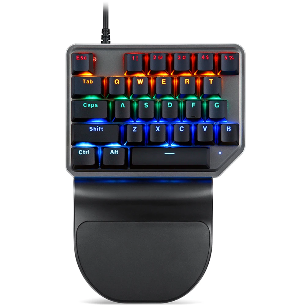 Motospeed K27 USB Wired Singlehanded Mechanical Keyboard With Blue ...
