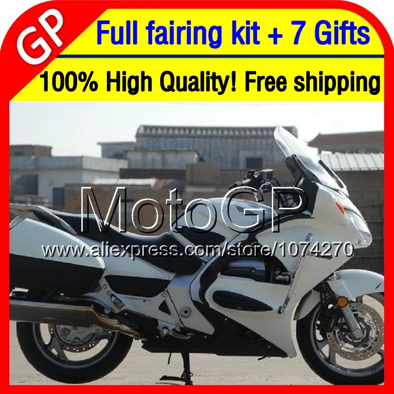 7gifts+ For HONDA ST1300 02 10 ALL White Pan European ST 1300 49GP7 ...