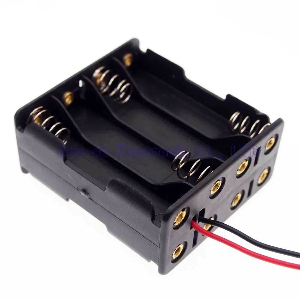 5pcs Double Layers 12v 8xaaa Battery Cover Back To Back 8 Slot Aaa ...