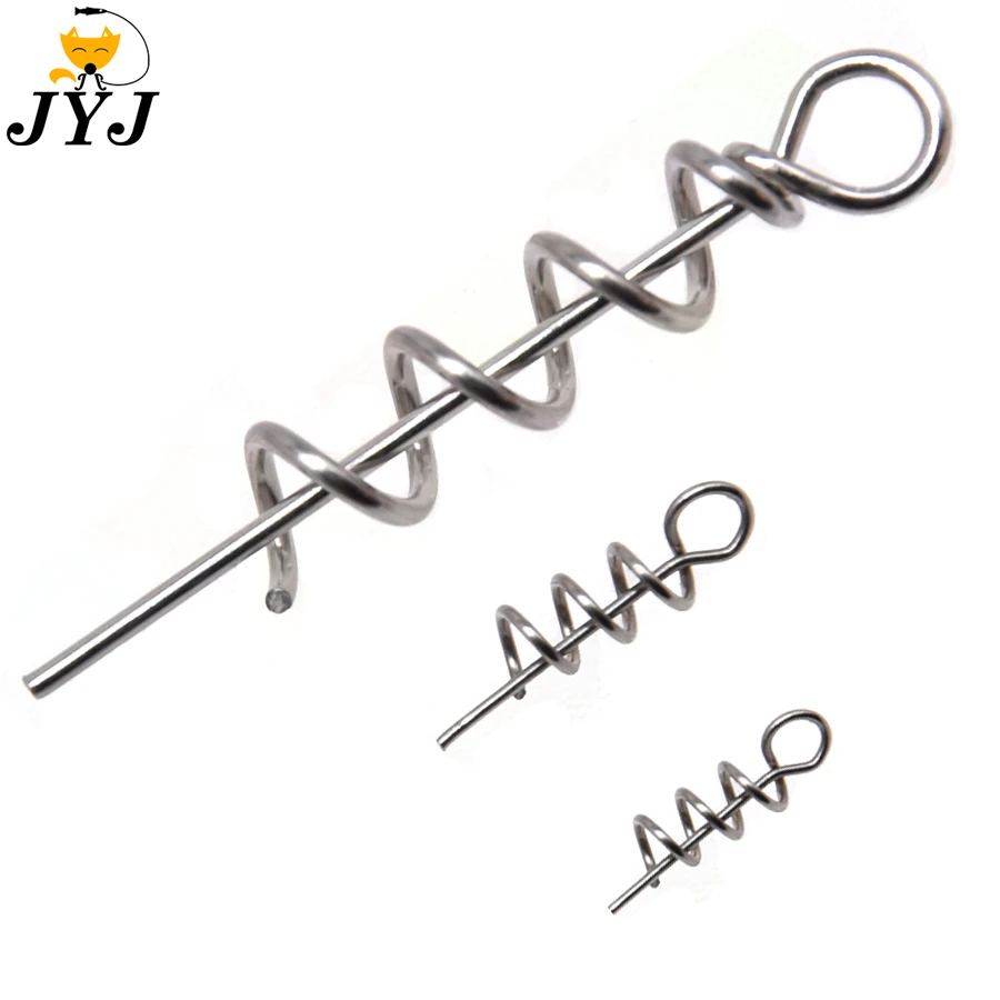 All Size Fishing Hook Centering Pins Spiral Fishing Bait Steel Small ...