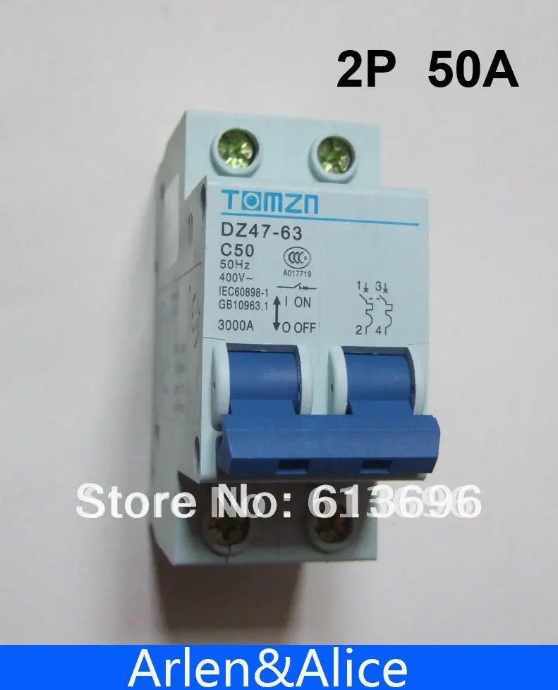 2P 50A 400V ~ 50HZ/60HZ 차단기 AC MCB 안전 차단기 C 타입|mcb rating|mcb chinamcb ...