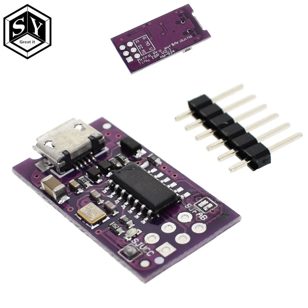 Micro Usb Tiny Avr Isp Attiny44 Attiny45 Attiny85 Usbtinyisp Programmer Module Ide Bootloader
