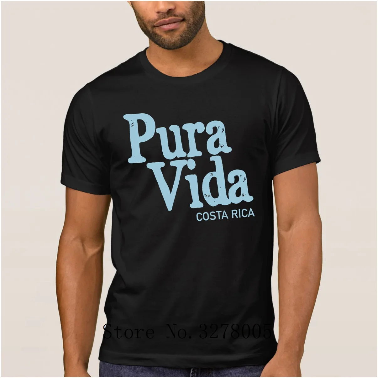 Projetos Novo Estilo Casual Pura Vida Costa Rica Camisa de T Dos Homens ...