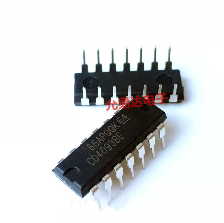 10PCS CD4093BE DIP14 CD4093 DIP new And non trigger logic gate and ...