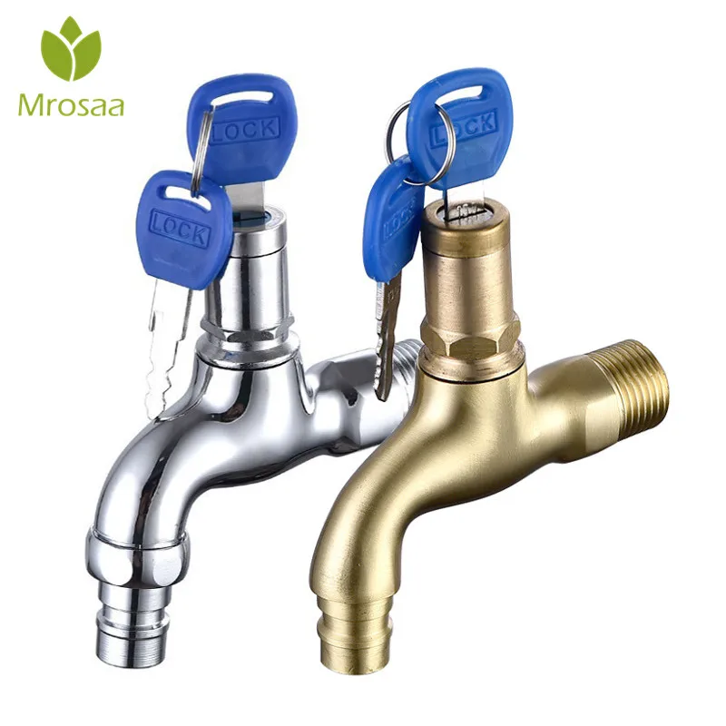 Aliexpress.com : Buy Mrosaa Washing Water Tap with Lock Key Copper ...