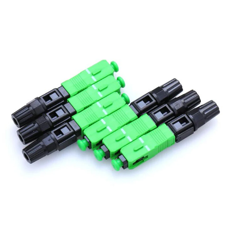 Conector rápido de modo único sc apc ftth, conector de fibra ótica com ...