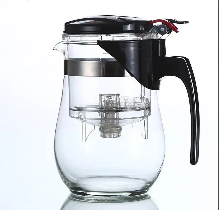 350ml 500ml 750ml 1000ml 스테인레스 유리 주전자 물 주전자 필터 메쉬 인퓨저 허브 내열성찻주전자