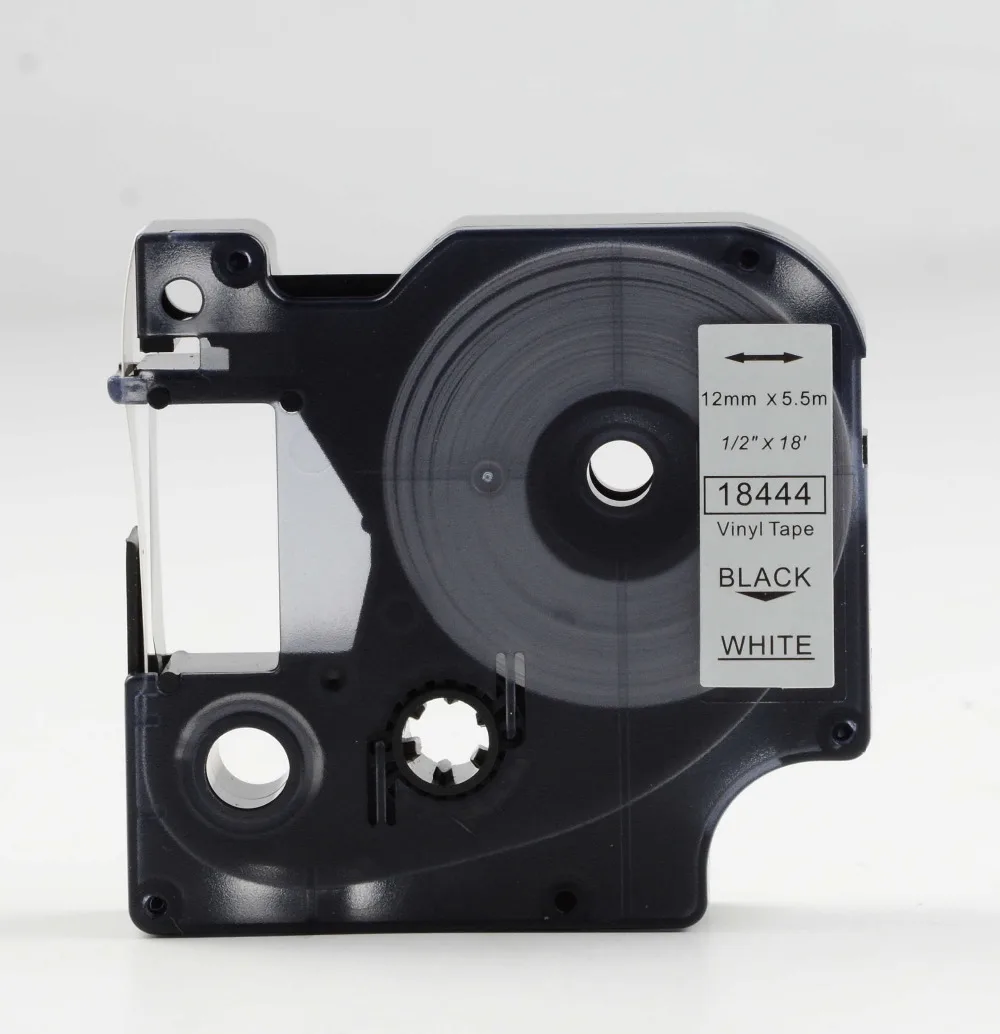 3 PCS Für DYMO 18444 Label Tape Kompatibel Für DYMO Rhino IND Schwarz Auf Weiß Vinyl Label Band ...
