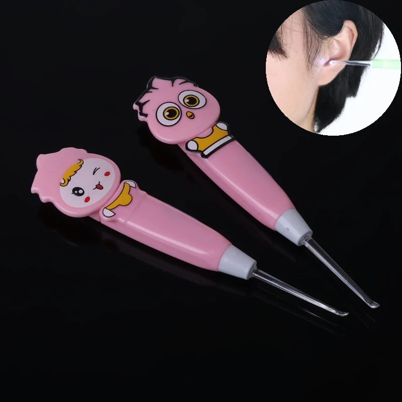 1 Set Baby Ear Pick Cartoon LED Light Clean Wax Remover Baby Care ...