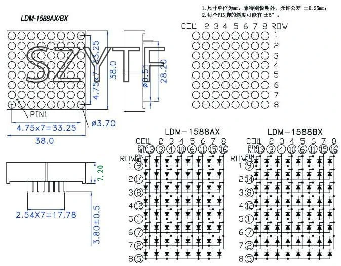 Daisy chaining MAX7219 with 1588BS Matrix modules - LEDs and ...