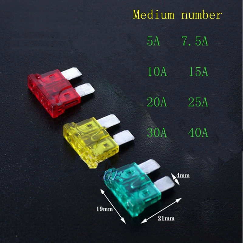 Automotive Fuse Insertion Fittings Overload Fuse Medium Number 5a-40a ...
