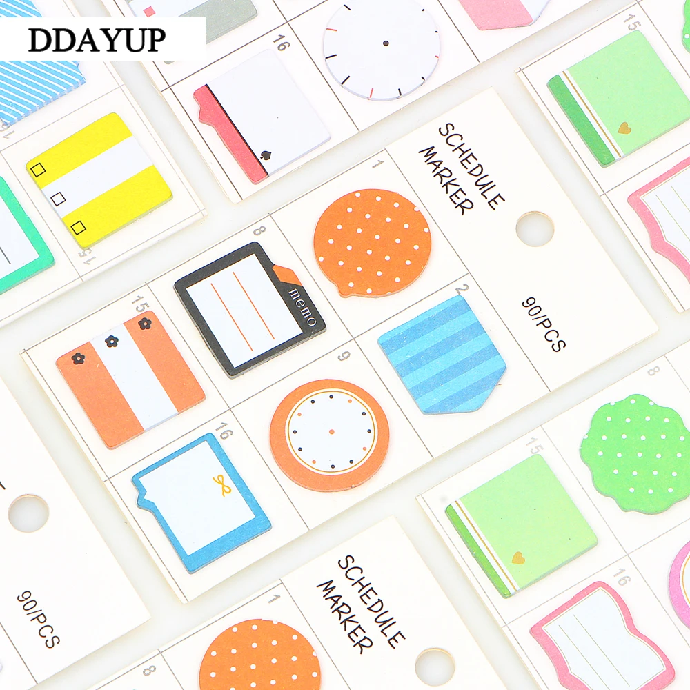 4Pcs Cute Mini N Times Sticker Schedule Marker Instructions Shaped ...