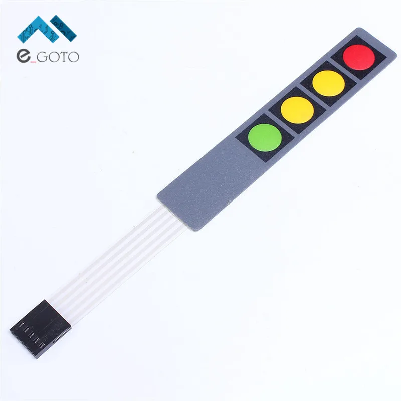 1x4 Matrix Array Membranowa Przełącz 4 Klucz Kolorowe Klawiatury 1*4 ...