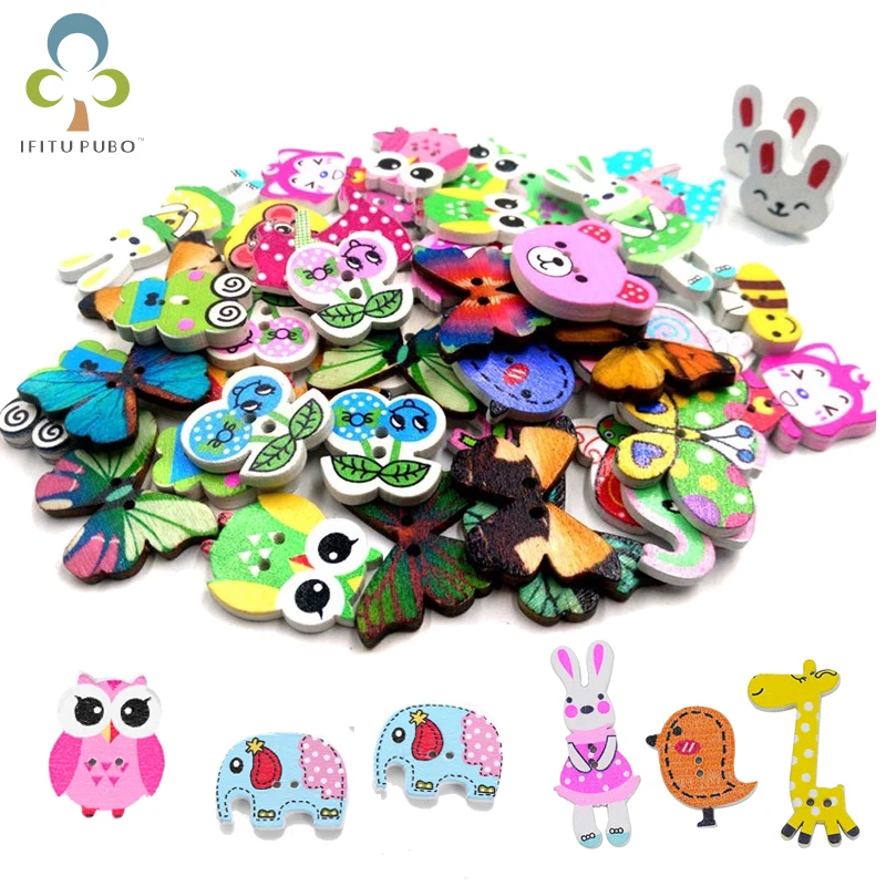 Botones decorativos variados al azar, 50 piezas, 2 agujeros, costura ...