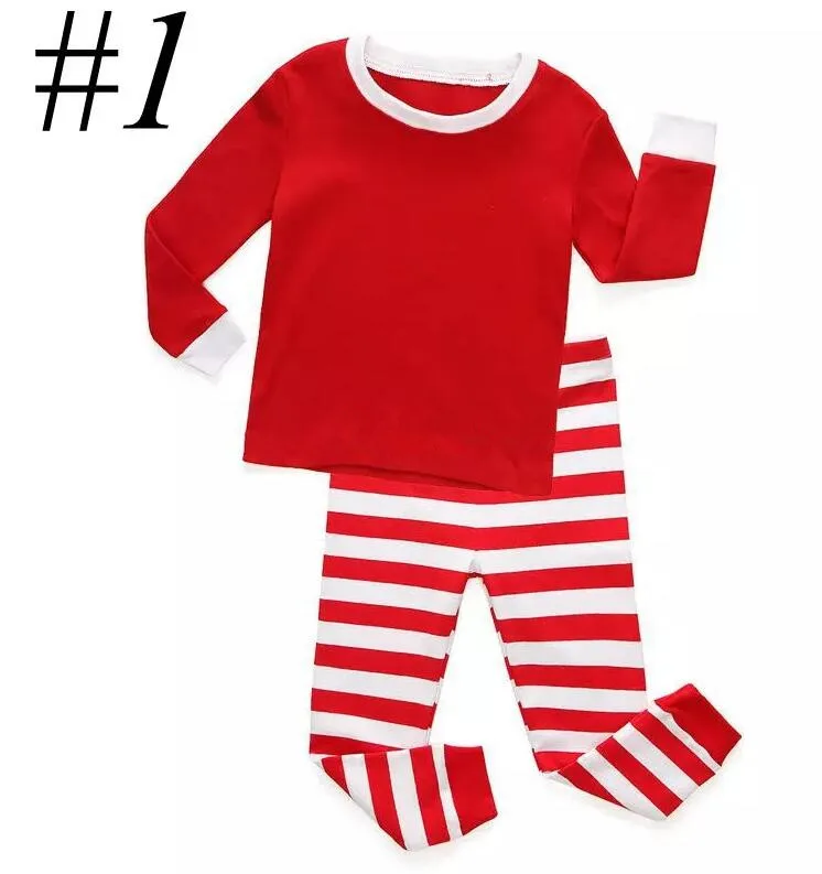 Children-Christmas-Pajamas-2Pc-Sets-Boys-Girls-Santa-Green-White ...