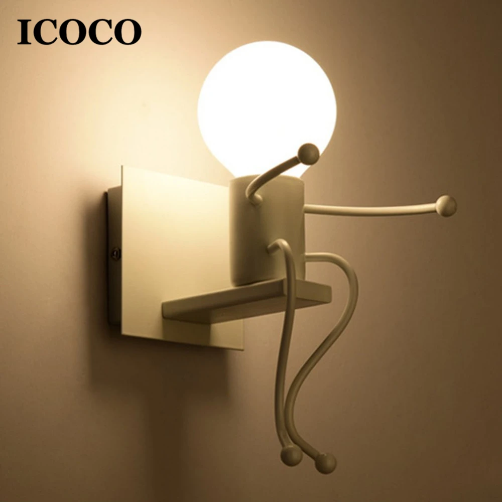 Icoco Wall Lamp Led Night Light Modern Design Children Bedroom Unique ...