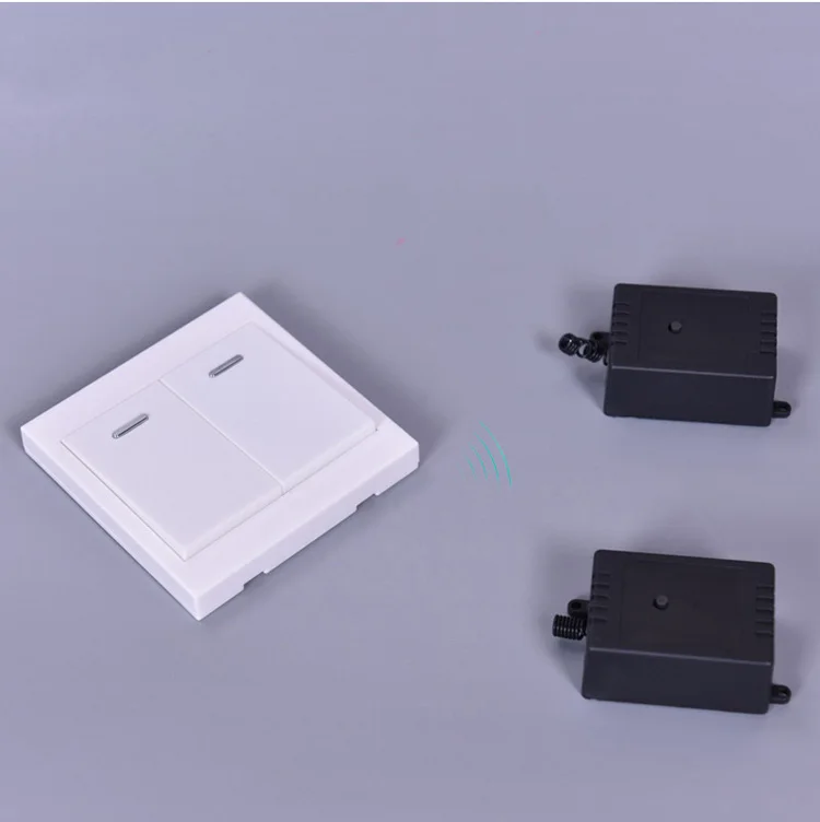 86 Push Button Wall Switch RF Wireless Remote Control Switch No wifi 2 ...