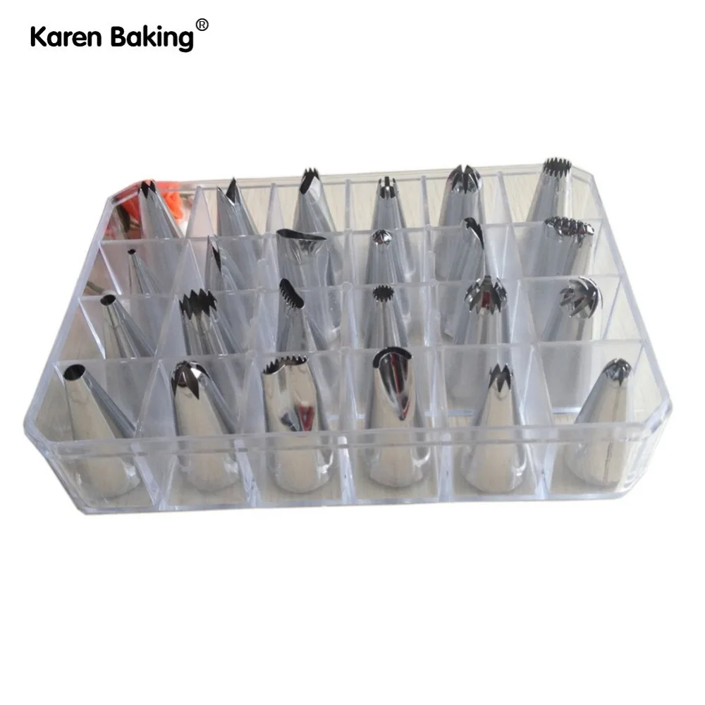 24PCS Icing Piping Nozzles Pastry Tips Cake Sugar Craft Decorating Tool ...
