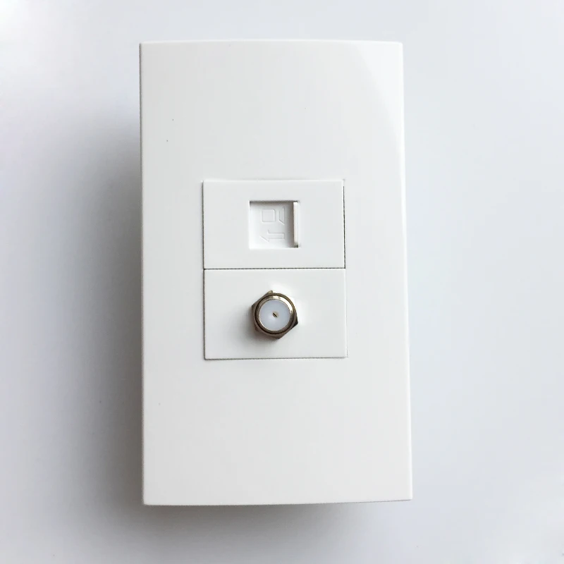 120mm-Wall-Panel-With-Digital-TV-RJ45-Modules-F-Head-DTV-Plug-For-Room ...