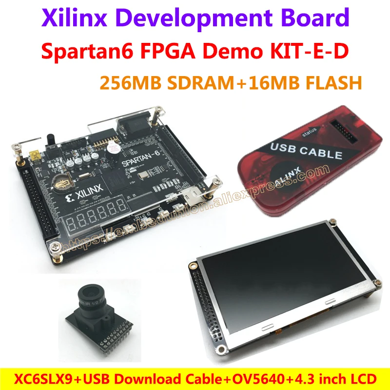 Fpga Demo Board Xilinx Spartan6 Xc6slx9256m Sdramov5640 Camera Moduleusb Download Cable43 