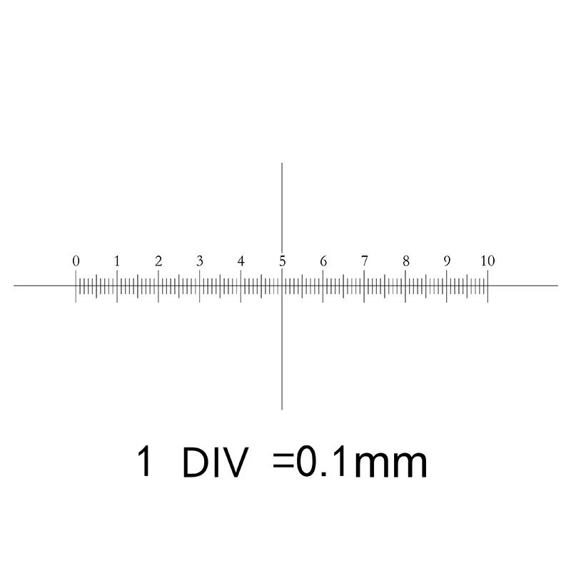 Cross Dot DIV 0.01 mm Stage Micrometer Calibration Slide Ruler with 4 ...