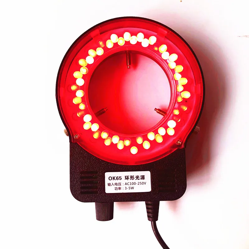 LED Ring Light for Microscope Illumination Inner Diameter 55mm Red LED ...