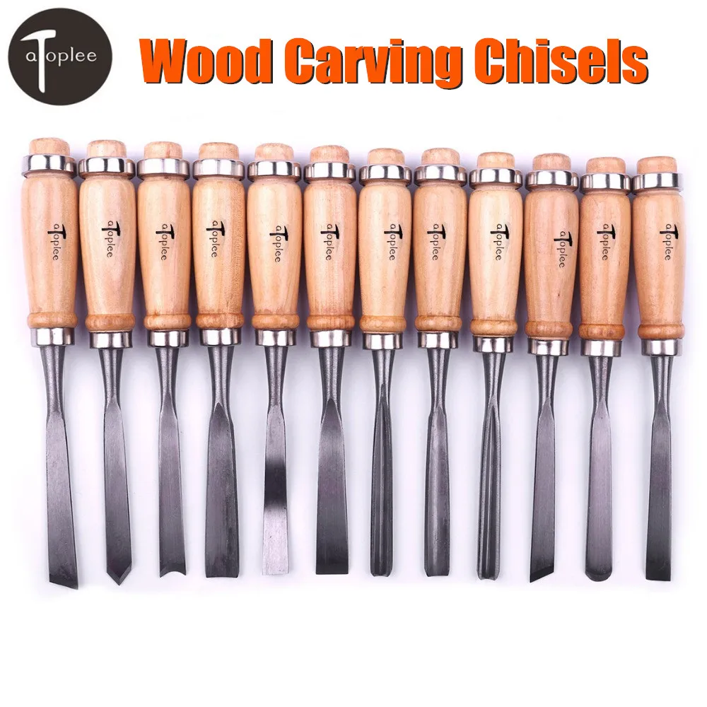 Aliexpress.com : Buy 12Pcs lot Professional Wood Carving Chisel Set 8 ...