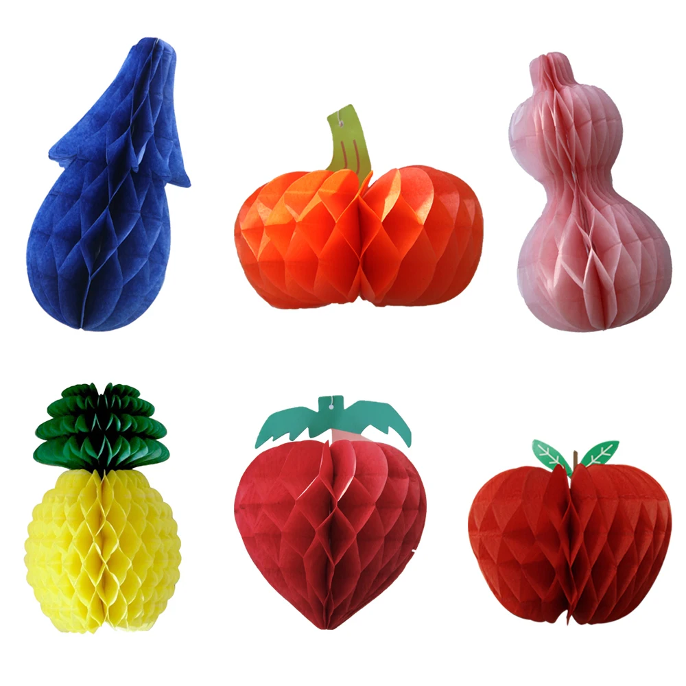 6pcs-Fruit-Vegetables-Tissue-Paper-Honeycombs-Creative-Home-Party ...