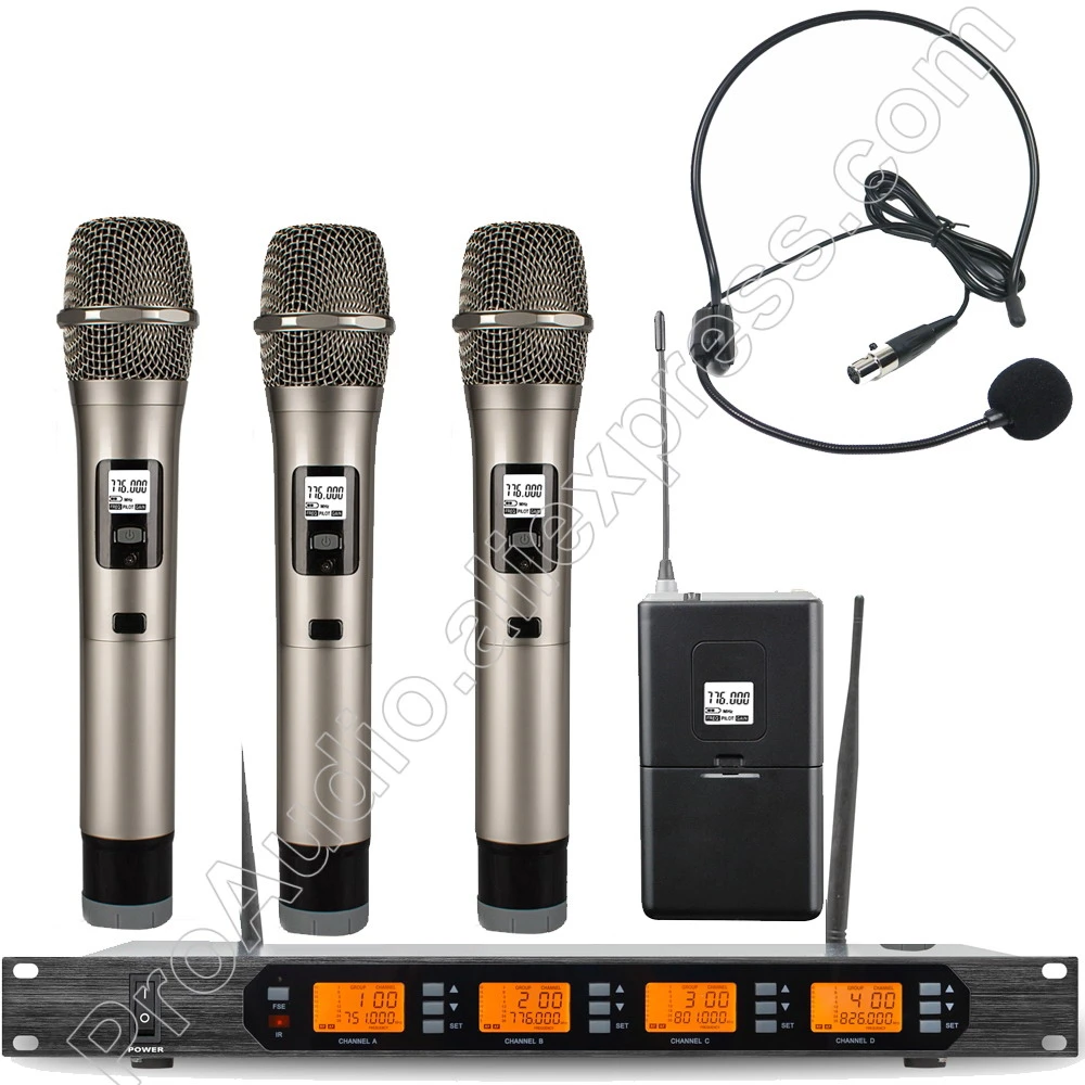3 channel wireless microphone system