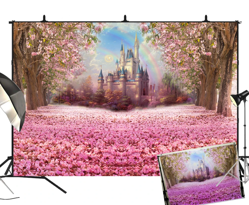 BEIPOTO-Pink-Castal-Princess-backdrop-for-photo-studio-photo-background ...
