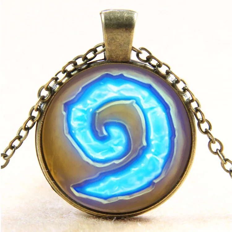 WoW-World-of-Warcraft-Hearthstone-Glass-Round-Pendant-Charm-Necklace ...