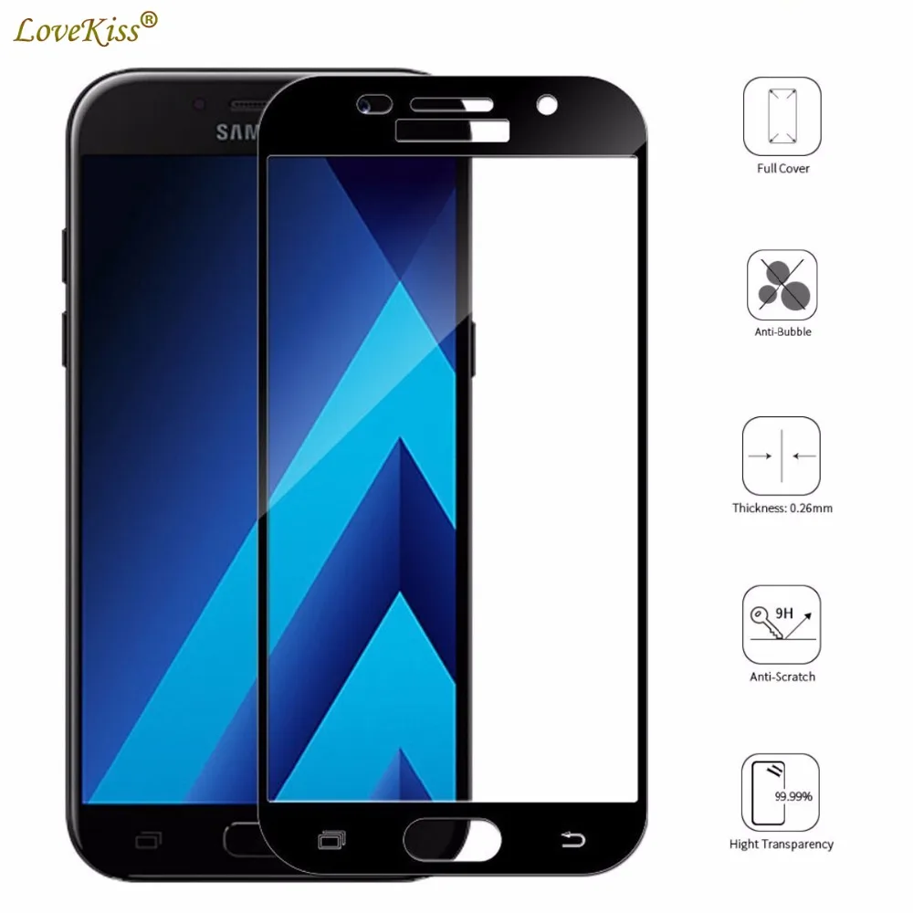3D Curved Full Cover Tempered Glass For Samsung Galaxy A3 2017 A320 ...