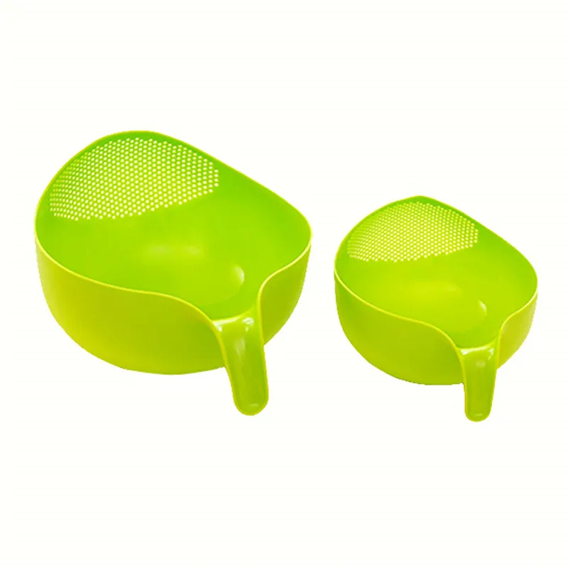 Кухонная миска для риса пластиковая миска для фруктов толстая корзина для слива с ручкой