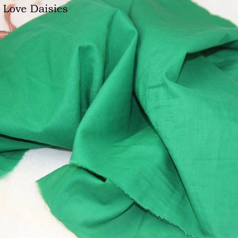 100% Combed cotton dark green solid color fabrics thin cozy textile ...