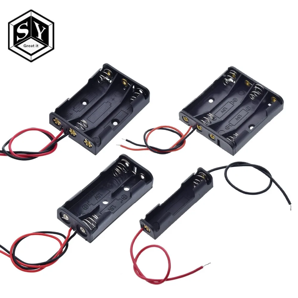 1pc Aaa Size 7 Battery Storage Box Case Holder Leads With 1 2 3 4 Slots ...