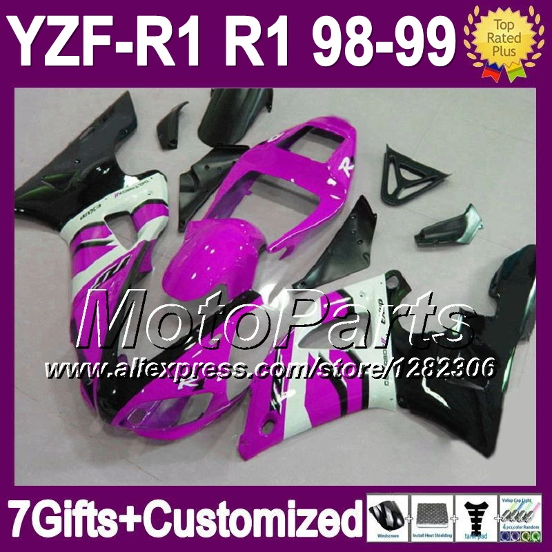 7 gifts For YAMAHA 98 99 YZF R1 Purple white black 98 99 1998 1999 YZF ...