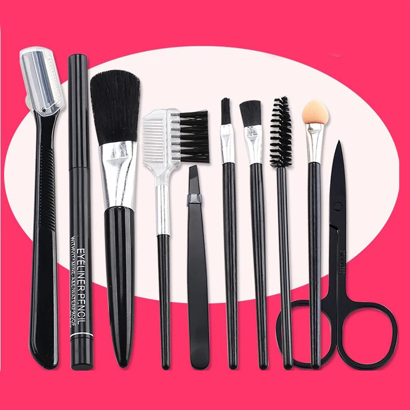 10 Piece Eyebrow Shaping Tools Beauty Makeup Brush Threading Tool ...