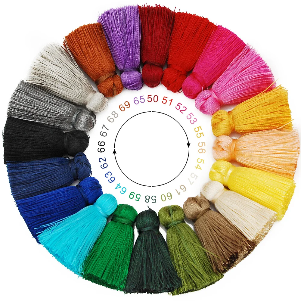 20pcs lux silky tassel,tassels for jewelry making,pantone colors ...