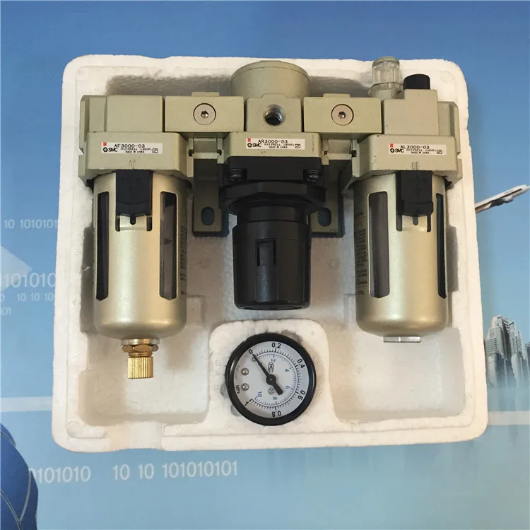 SMC AC3000 03 3/8 "air pressure frl air filter regulator combination ...