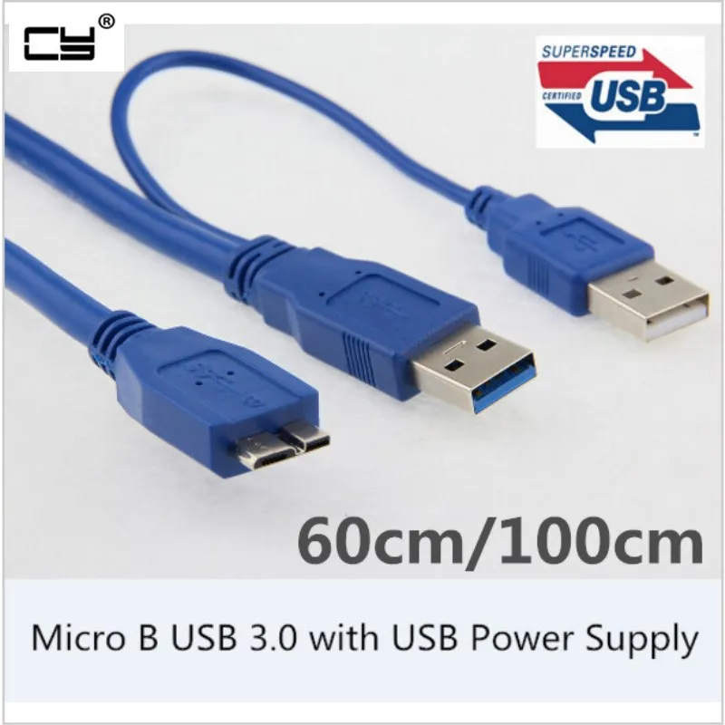 5gbps Micro B Usb 3.0 External Hard Drive Cable With Usb Power Supply ...