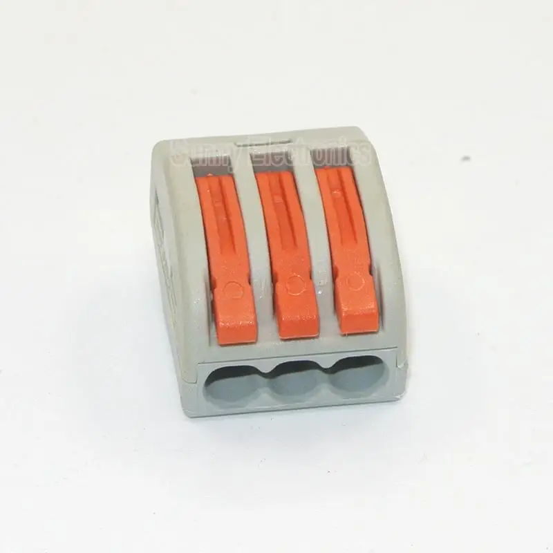 10 Pcs Pct-213 3 Pin Universal Compact Wire Wiring Connector Conductor ...