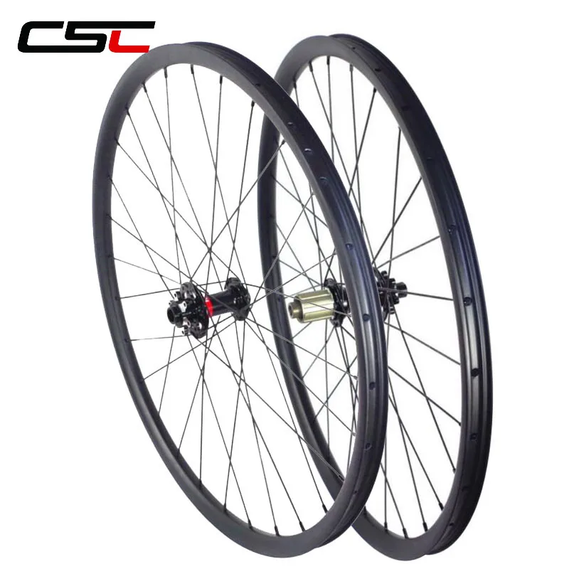 27.5inch 38mm Wide Asymmetric Hookless Mountain Bike Carbon Wheels 27er ...