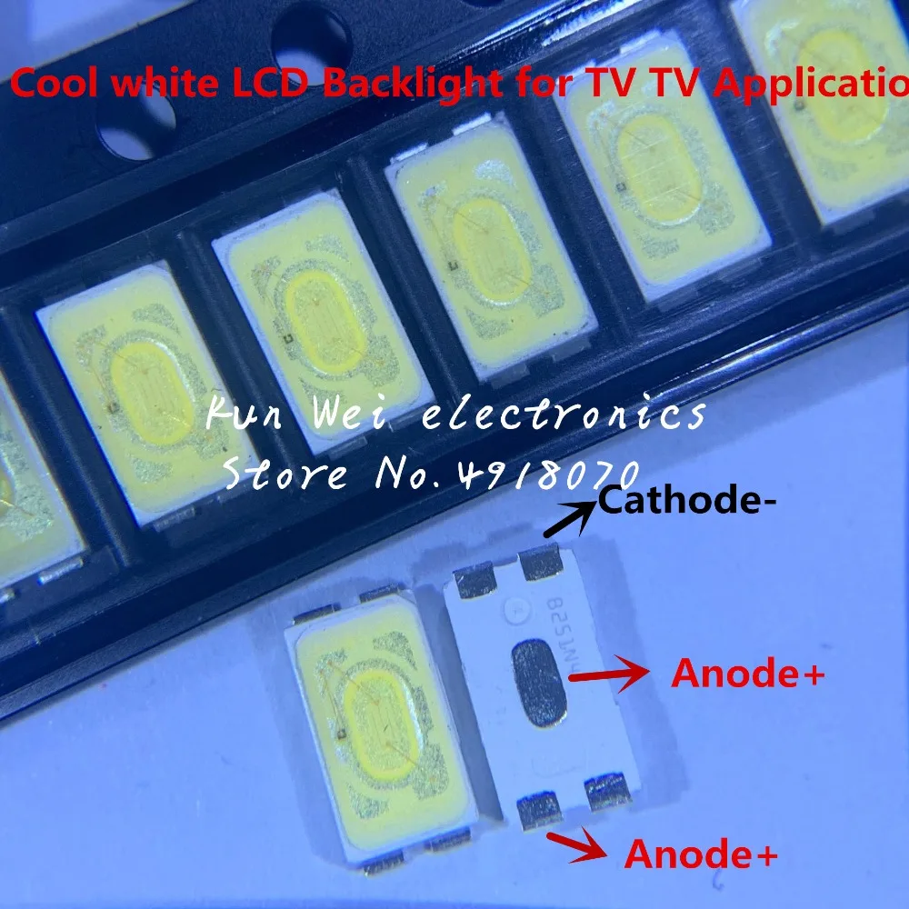1000 개/몫 SEOUL LED 백라이트 중간 전원 LED 화이트 3V 150ma 0.5W 5630 LED TV 백라이트 수리 ...