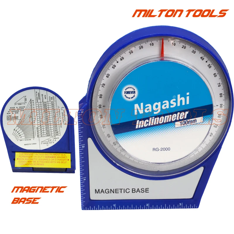 100mm Inclinometer With Magnetic Base Measure Level Angle Slope Finder ...