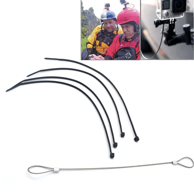 Sport Cam Accessory Stainless Steel 18cm Lanyard & Safety Tether Strap ...