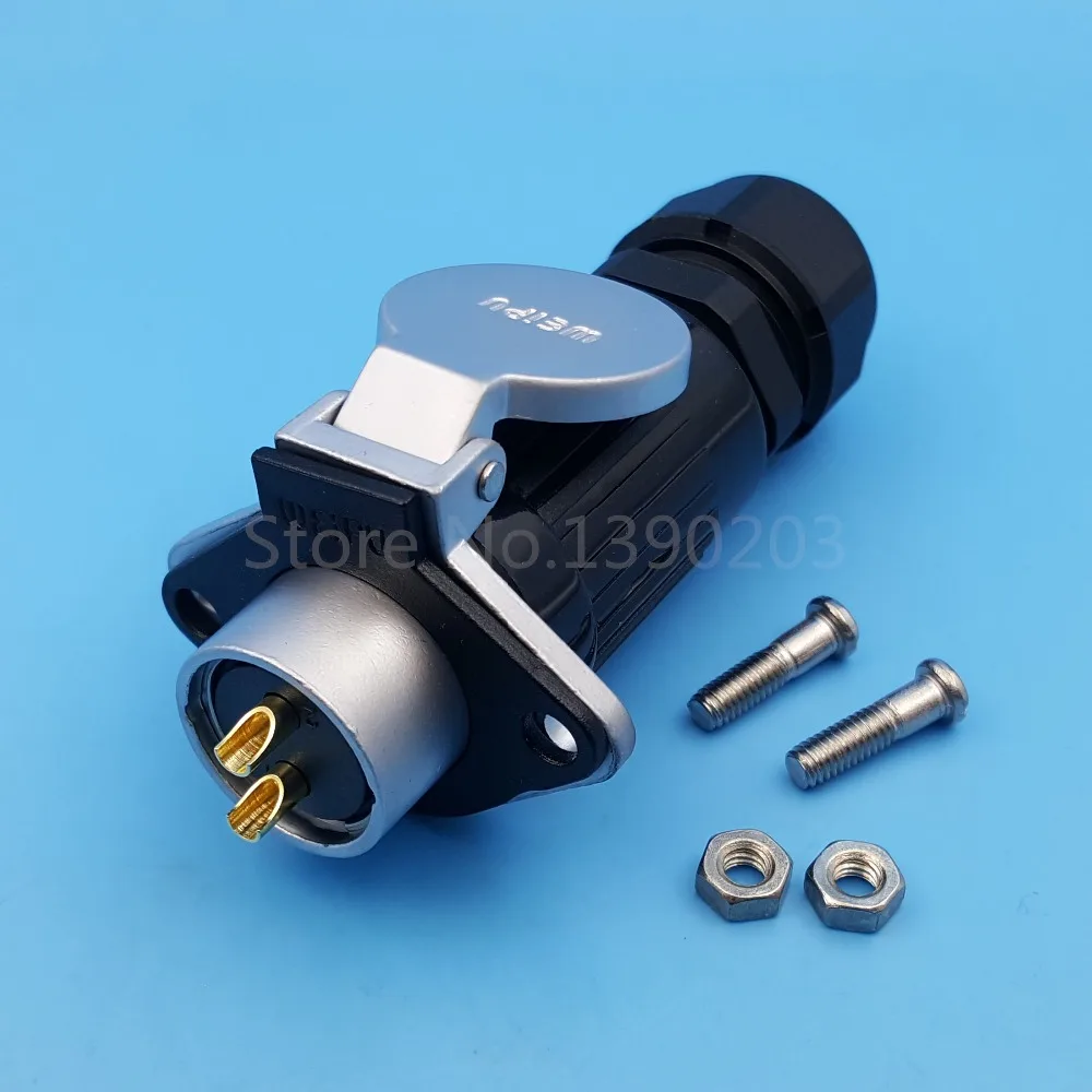 1Set WP20 2Pin Waterproof Chassis Panel Mount Aviation Plug Cable ...